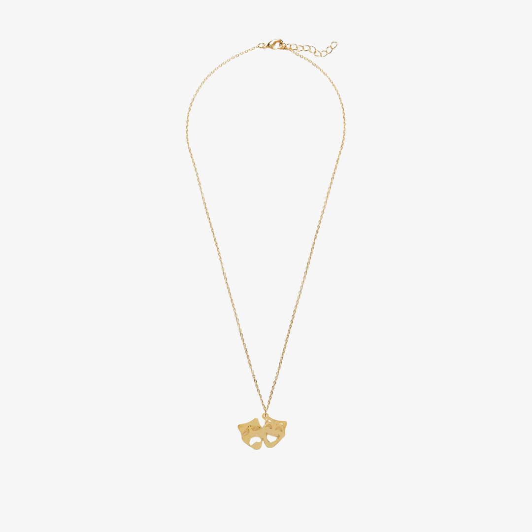 melody ehsani laugh now cry later necklace (gold) – Premium Goods